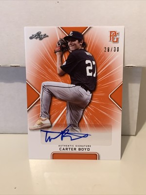 Carter Boyd 2021 Leaf PG Autograph /30 App State Perfect Game | eBay