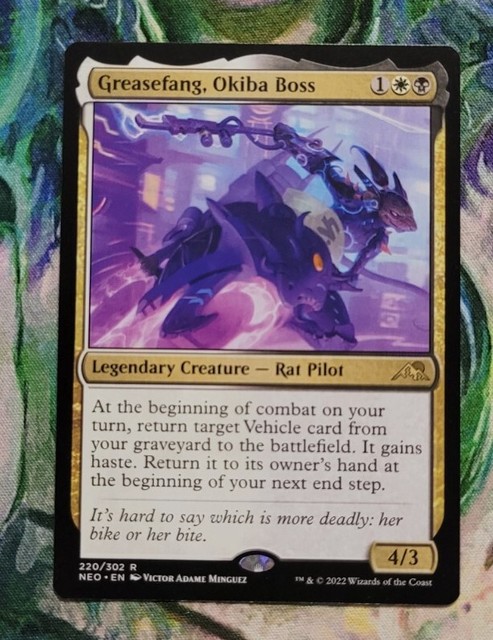 MTG Greasefang, Okiba Boss Kamigawa: Neon Dynasty 220/302 Regular Rare ...