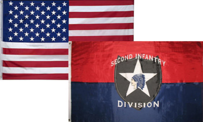 3x5 Wholesale Combo USA American & 2nd Infantry Division Flag 3'x5' (2 ...