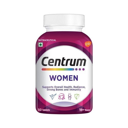 Centrum Women Multivitamin Health, Radiance, Strong Bones & Immunity 50 ...