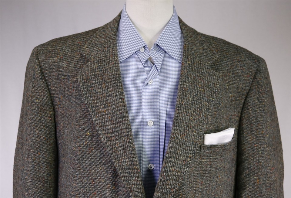 Magee Tweed Green Donegal 3/2 Rolled Lapel Wool Blazer Jacket 48R | eBay