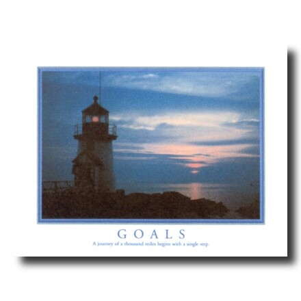 Goals Motivational Lighthouse Wall Picture Art Print | eBay
