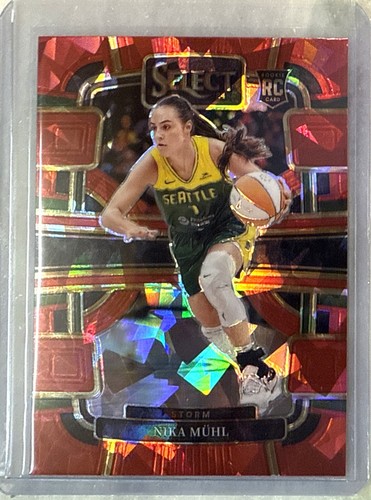 2024 Panini Select WNBA Nika Muhl Red Cracked Ice Rookie Card-#27 ...