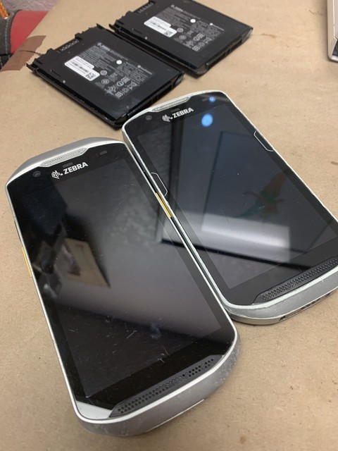 Set Off 2 Zebra TC520L & TC520K Mobile Computer Barcode Scanners for ...