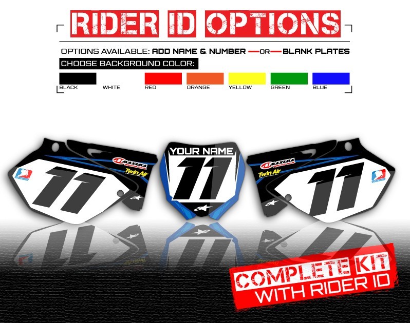 2002 2003 2004 YZ 125 250 GRAPHICS YAMAHA YZ125 YZ250 RIDGELINE: BLUE ...