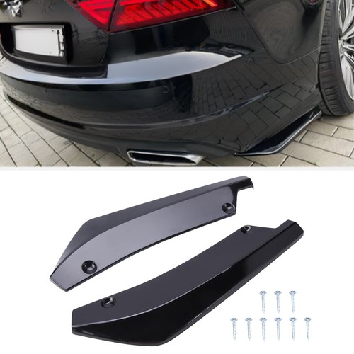 For Audi A3 A4 A5 A6 Rear Bumper lip Spoiler Splitter Diffuser Glossy ...