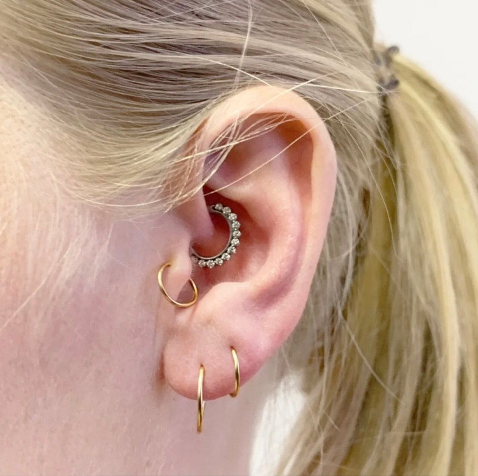 Solid 9kt Gold Endless Hoop Earrings | eBay