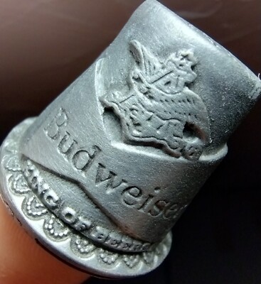 Budweiser Silver Metal Thimble Collectibles Enthusiast American beer ...