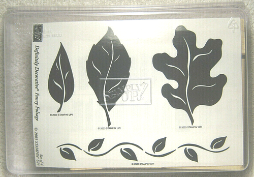 2003 STAMPIN' UP - DEFINITELY DECORATIVE FANCY FOLIAGE - UNMOUNTED INK ...