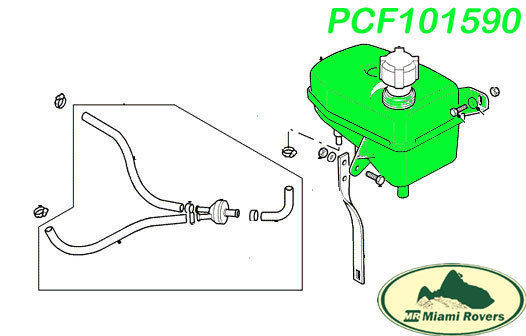 LAND ROVER RADIATOR EXPANSION TANK DISCOVERY RR CLASSIC DEFENDER ...
