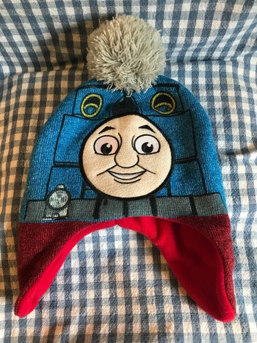 THOMAS AND FRIENDS ~ "THOMAS" KNIT LINED BEANIE HAT ~ CHILD'S ONE SIZE ...
