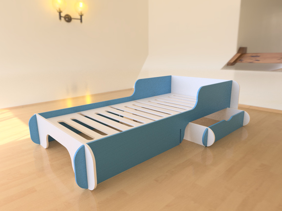 Children Bed DXF SVG CDR file Vector for CNC | Grelly USA