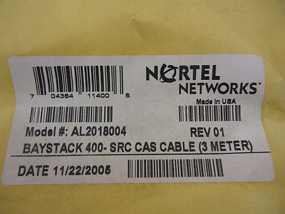 AL2018004 NORTEL NETWORKS BAYSTACK 400-SRC CAS CABLE (3 METER) BRAND ...