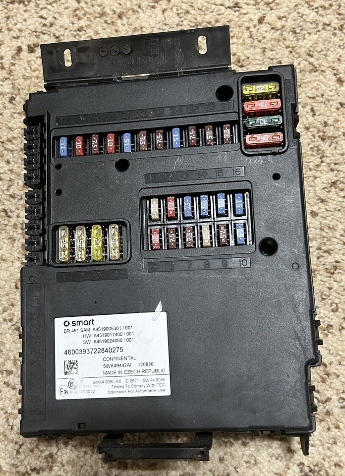 2011-2015 smart fortwo bcm sam body control module cloning service | eBay