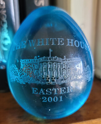 2001 White House Glass Easter Egg President George W, Bush era | eBay