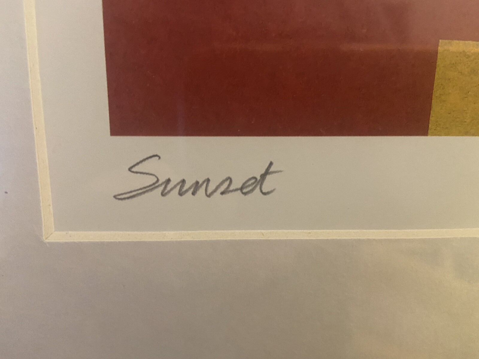 Amaina Sunset Holzrahmen Lithographie hinter Glas handsigniert Ikea ...