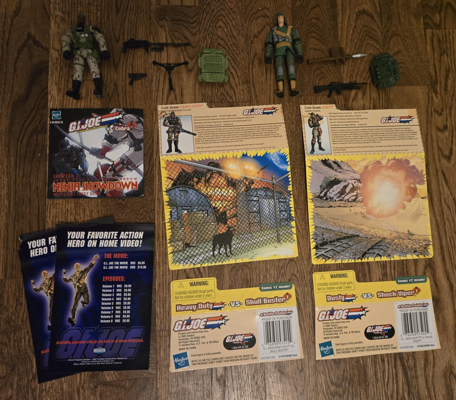 Gi Joe Action Figures Heavy Duty v4 Dusty v9 100% Complete File Card ...