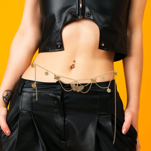 Alloy Butterfly Waist Chain Belt Body Jewelry for Dance | eBay UK