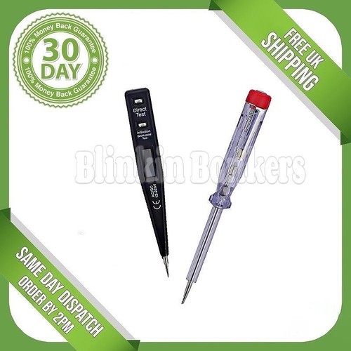 2PC DIGITAL MAINS CIRCUIT TESTER SCREW DRIVER VOLTAGE PEN ELECTRICAL ...