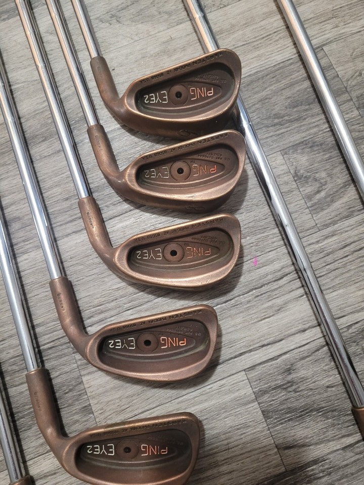 PING Eye 2 Black Dot BERYLLIUM Copper RH Iron Set 2-PW Steel Shaft ...