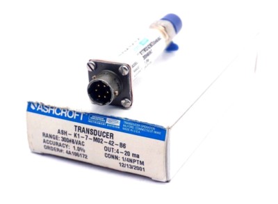 NEW ASHCROFT ASH-K1-7-M02-42-B6 TRANSDUCER ASHK17M0242B6 | eBay