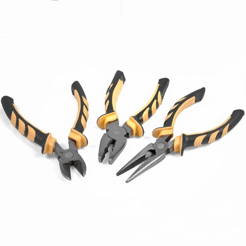 Heavy Duty Pliers Set 3 Piece Soft Grip Handle Business Office Home ...