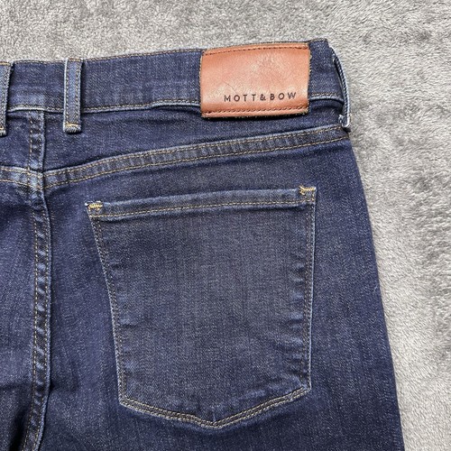 Mott & Bow Jeans Mens 36x30 Blue Denim Dark Wash Stretch Slim Fit ...