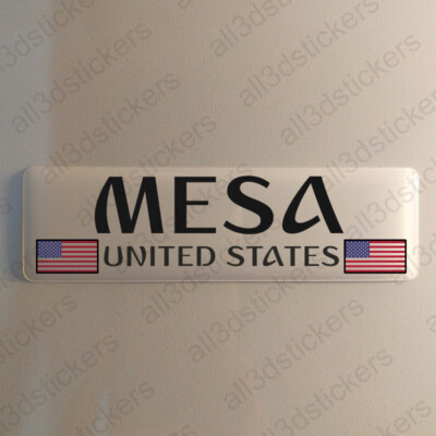 Mesa USA United States Sticker 4.70x1.18" Domed Resin 3D Flag Stickers ...