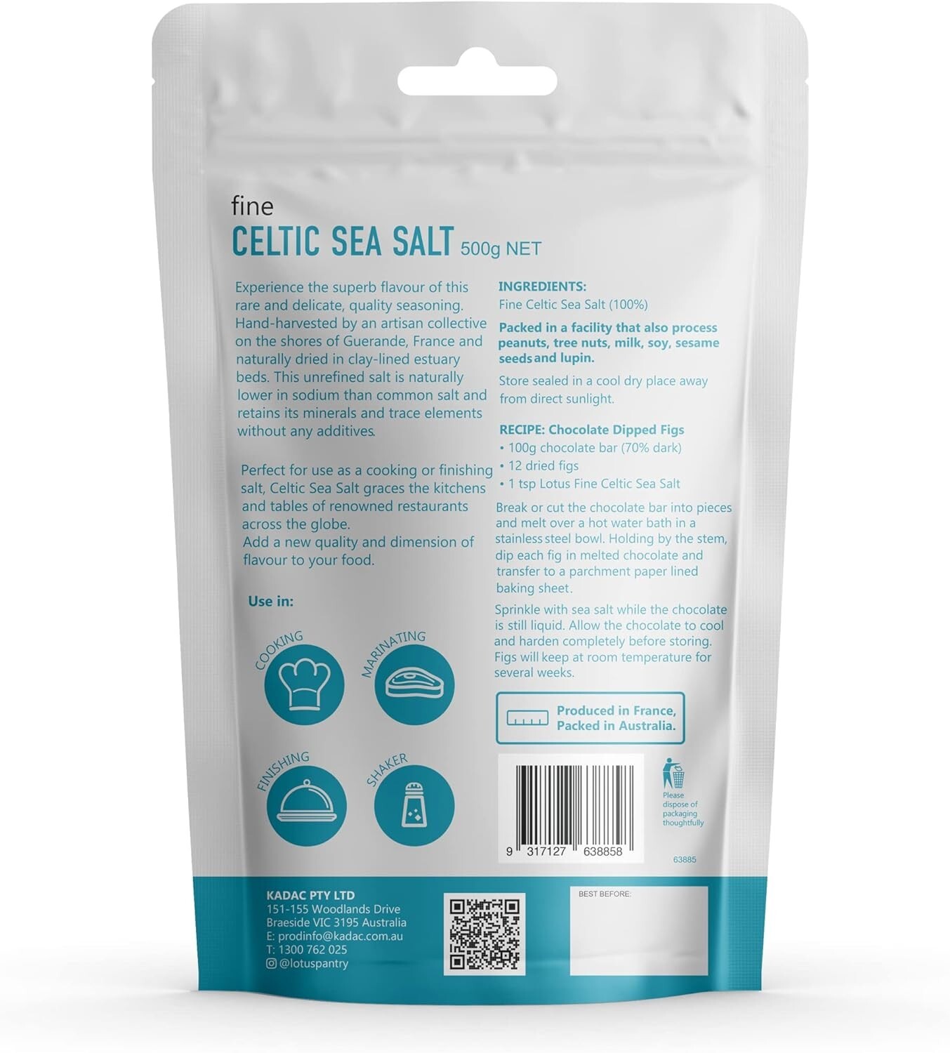 Lotus Celtic Fine Sea Salt, 500 g Free Shipping New AU | eBay