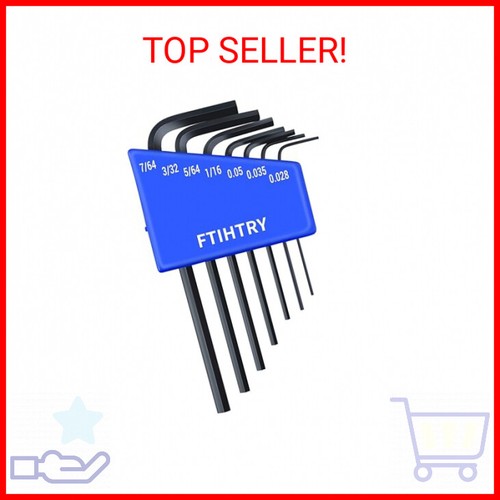 FTIHTRY 7pcs SAE Mini Hex-L Key Allen wrench, Small Allen wrench 0.028 ...