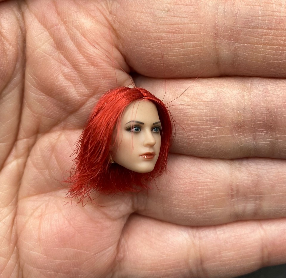 TBLeague 1/12 Red Hair female Head sculpt for 6" phicen figure T01B ...