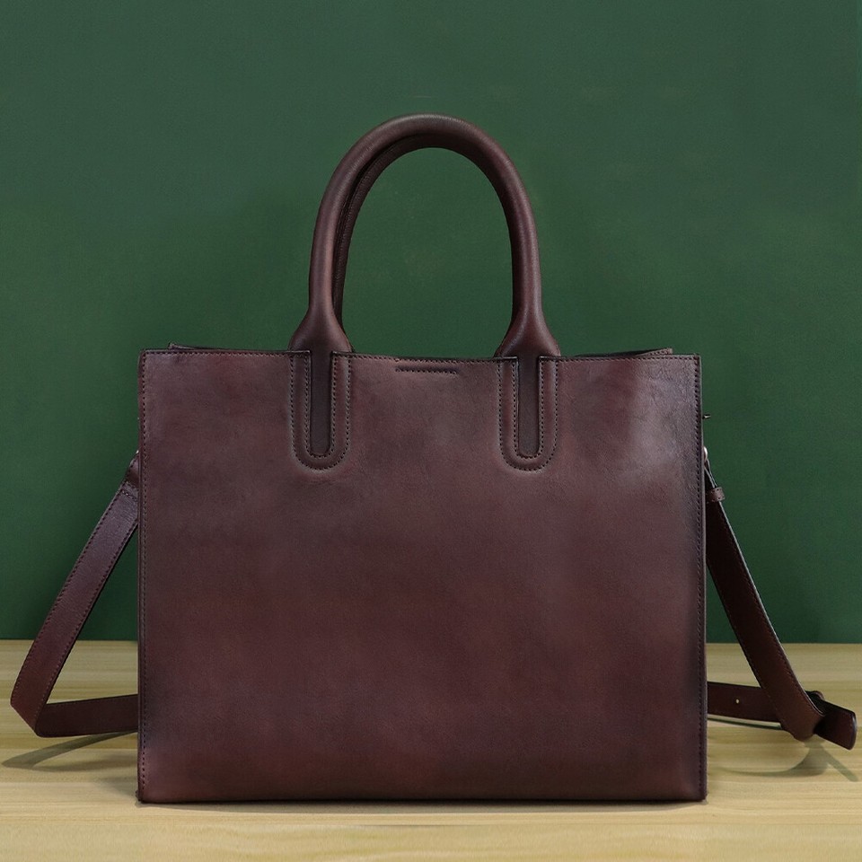 Genuine Leather Large Top Handle Handbags Satchel for Women Purses ...