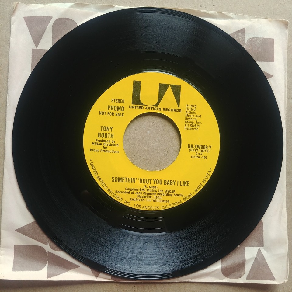TONY BOOTH Somethin Bout You Baby I Like PROMO DJ 45 7" COUNTRY Vinyl ...