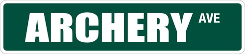 *Aluminum* Archery 4" x 18" Metal Novelty Street Sign SS 359 | eBay