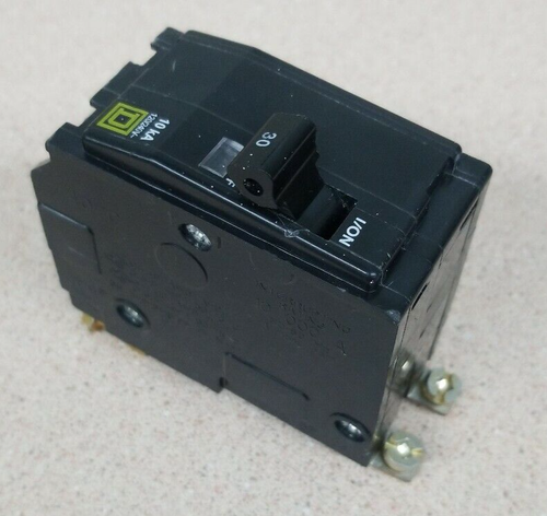 Square D QOB230 2 POLE 30 AMP HACR RATED Bolt On Circuit Breaker Yellow ...