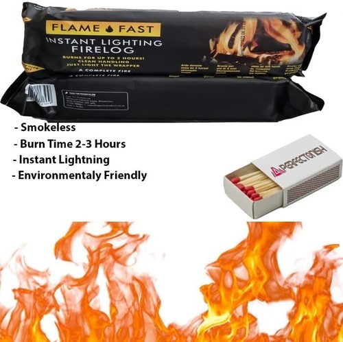 Flamefast Eco Friendly Instant Lighting Smokeless Firelogs In Multiple ...