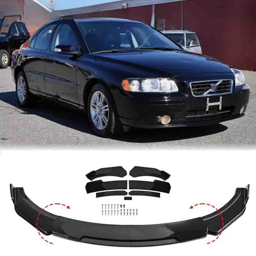 For VOLVO S60 2000-2009 Glossy Black Front Bumper Lip Splitter Spoiler ...