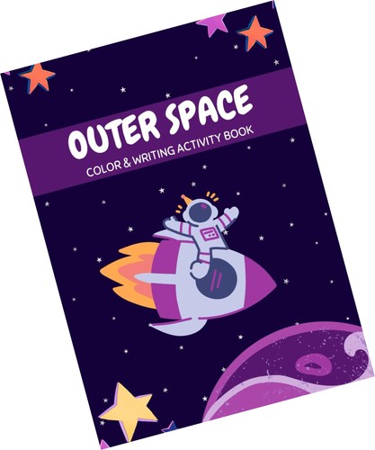OUTER SPACE COLOR AND WRITING ACTIVITY BOOK | eBay