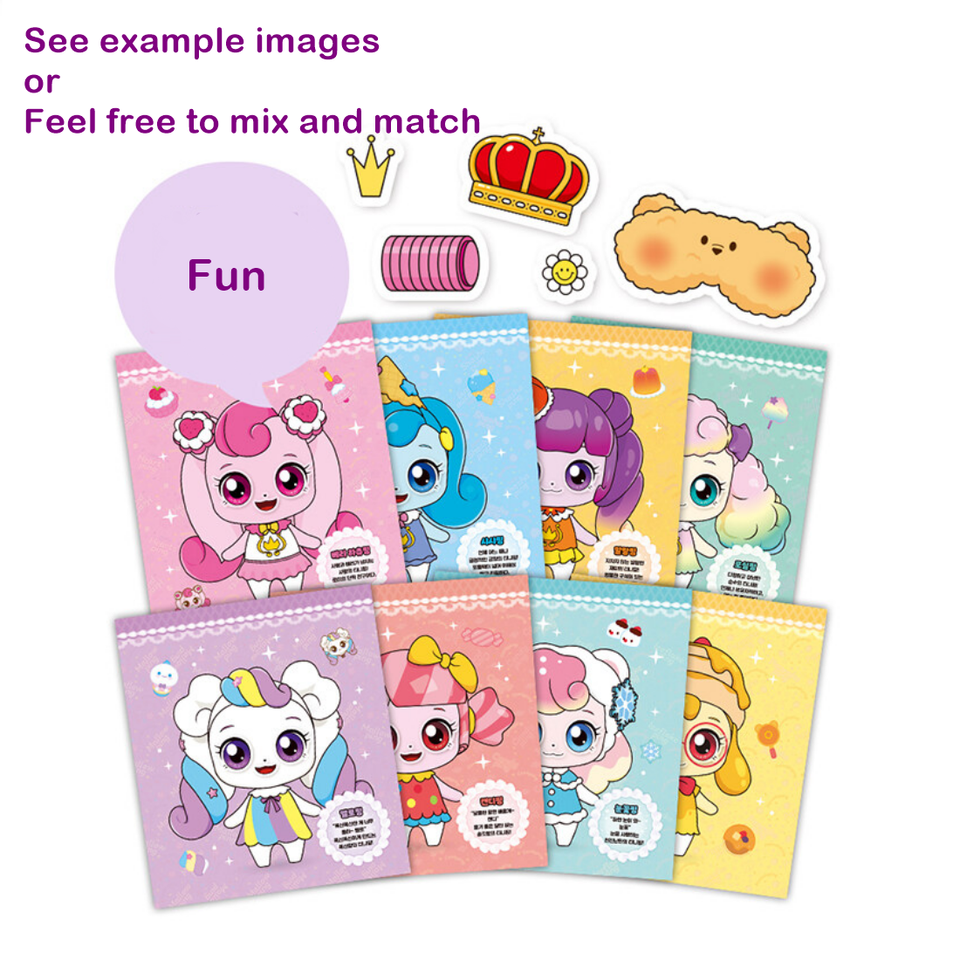 Season 4 Catch Teenieping Face Costume 128 Stickers Book 12 Background ...