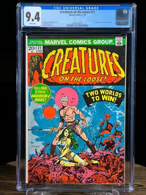 CREATURES ON THE LOOSE #21 CGC 9.4 Jan 1973 JIM STERANKO Cover Gulliver ...