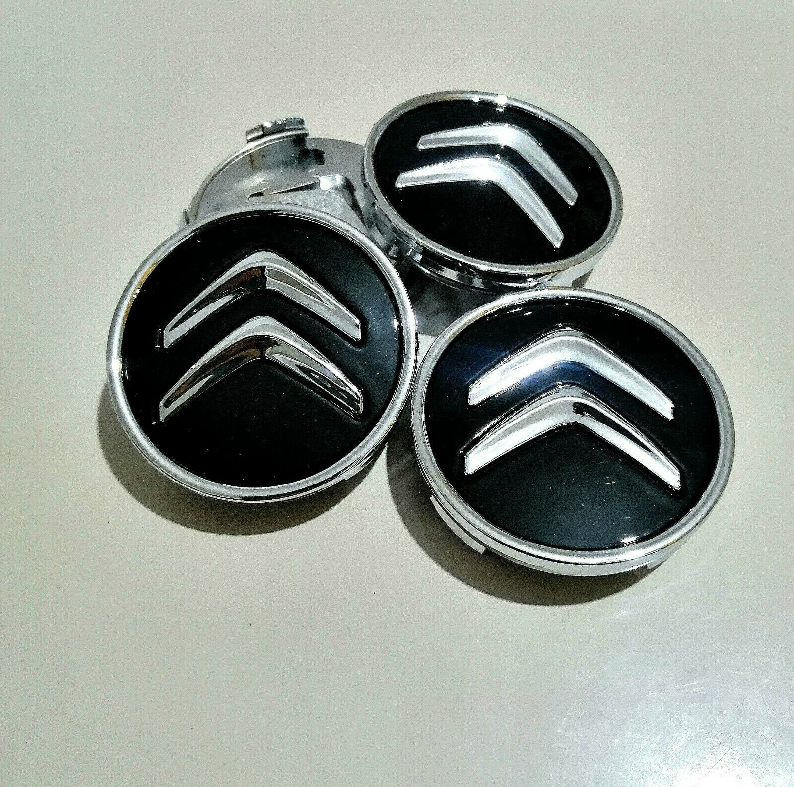 4X Citroen Alloy Wheel Hub Centre Caps BLACK C1 C3 C4 DS3 60mm Most ...