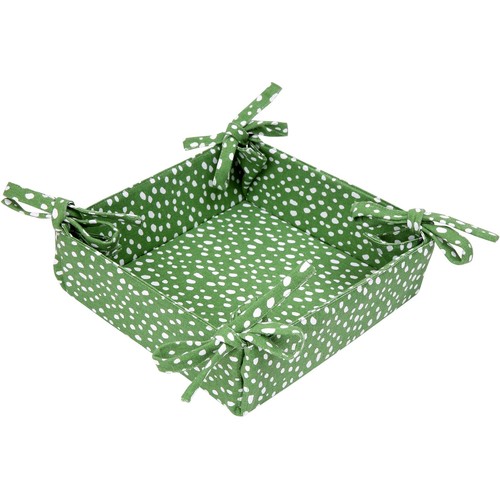 Dexam Sintra Spotted Recycled Cotton Collapsible Bread Basket - Green ...