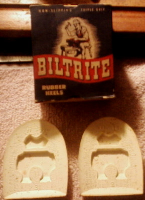 Vintage Biltrite Rubber Heels 5/8 White 3 Women's Sport New Old Stock ...