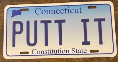 PUTT IT Novelty Vanity License Plate Connecticut Golf Golfing Golfer | eBay