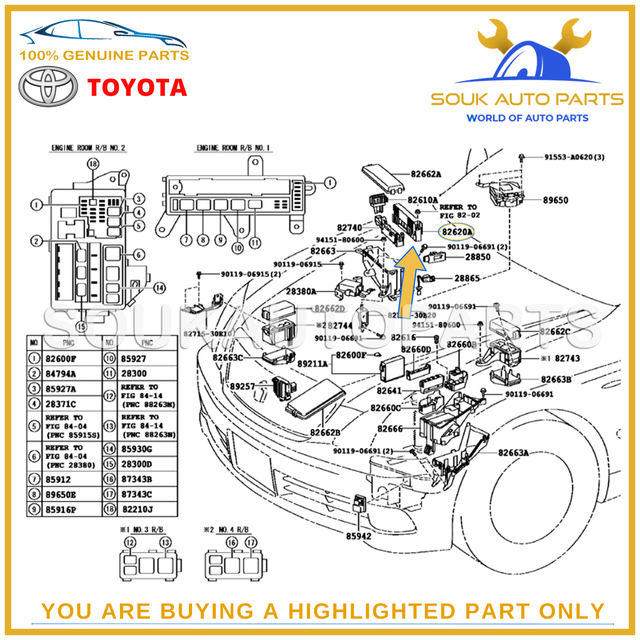 8262030170 Genuine Toyota Fusible Link Block ASSY 82620-30170 for sale ...