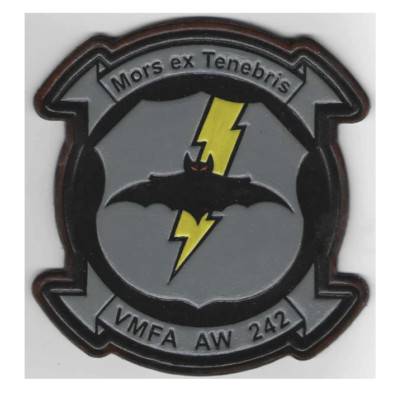 4.5" MARINE CORPS VMFA(AW)-242 BATS COLOR LEATHER PATCH | eBay