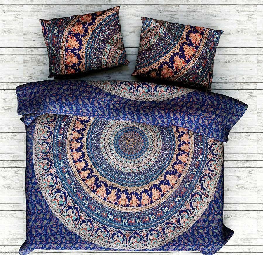 Bedding Set Duvet Doona Quilt Cover King Size Cotton Mandala Hippie ...