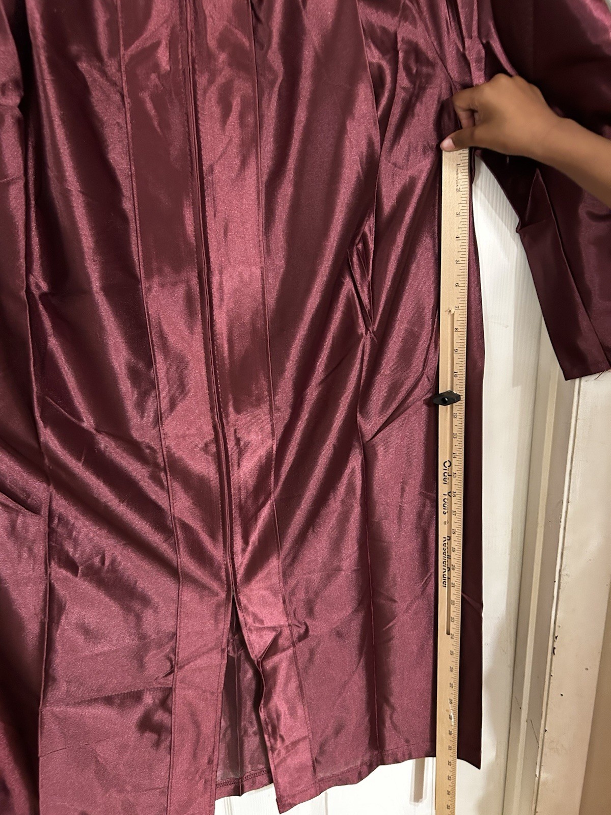 Maroon Graduation Gown With Cap - Gem