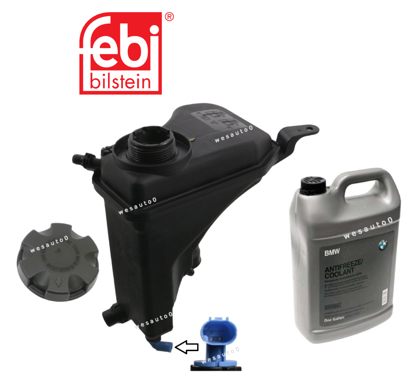 OES Coolant Tank + Sensor + Cap + Antifreeze Kit for BMW 335i xDrive ...