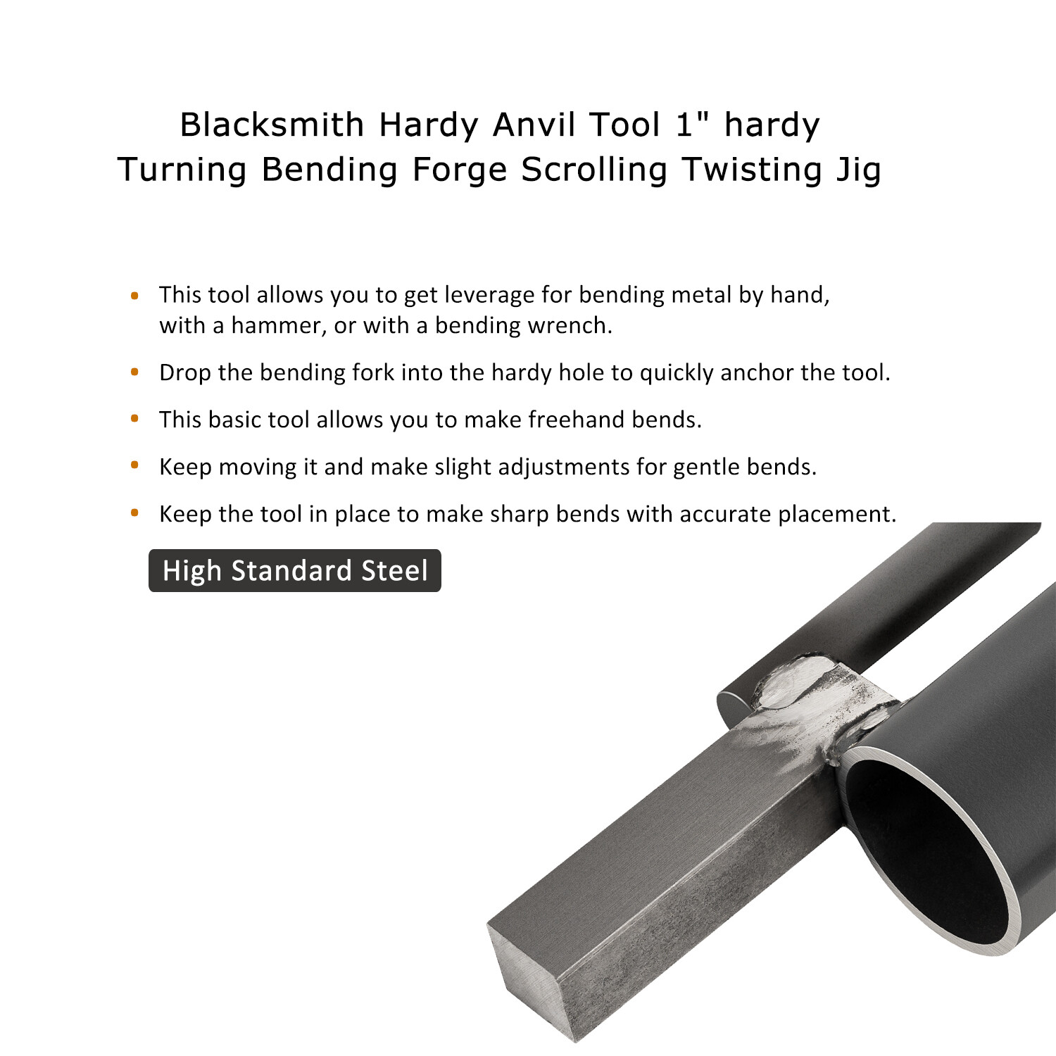 Blacksmith Hardy Anvil Tool 1" Hardy Turning Bending Forge Scrolling ...